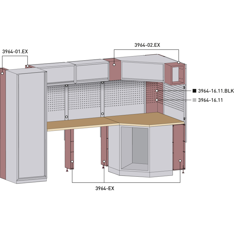 Console pour extension de plan de travail MOBILIO Max Deep KRAFTWERK ...