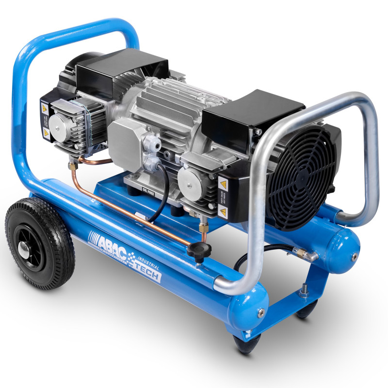 Compresseur d'air pistons silencieux 10L 4CV 10 BAR ABAC Tech ATF-S 4 5 ...